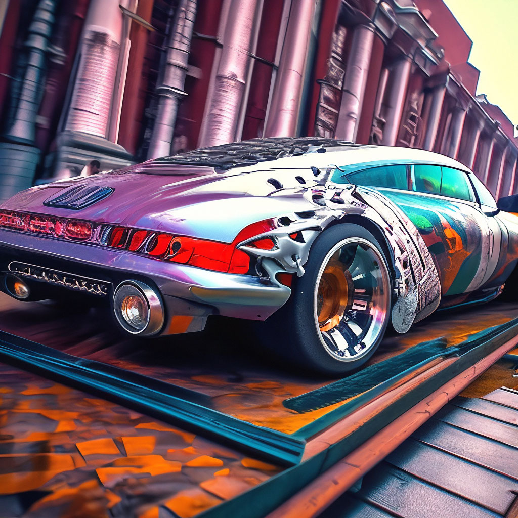 "Humpback zaporozhets car,ZAZ 968,hyperdetalization,hyperrealism ...