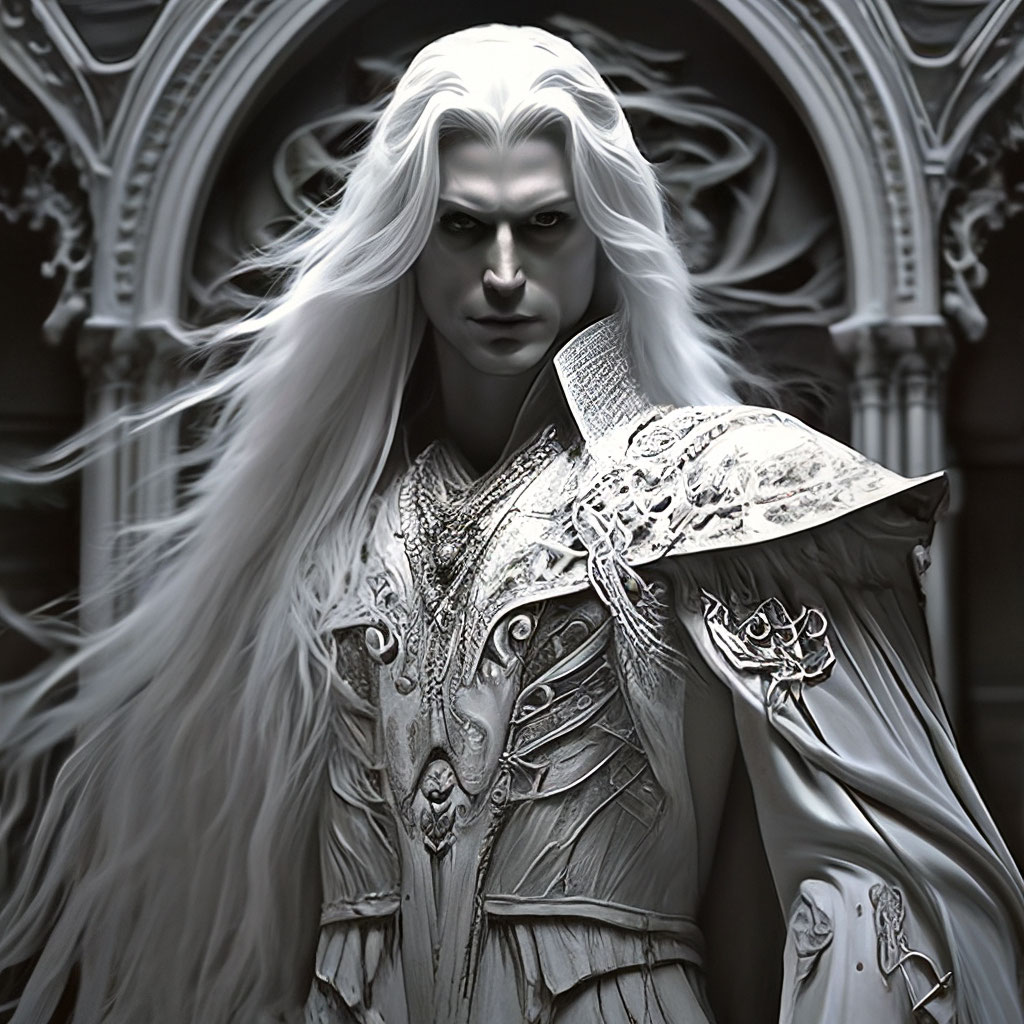 "Cinematic,majestic celestial of darkness,stately majestic man ...