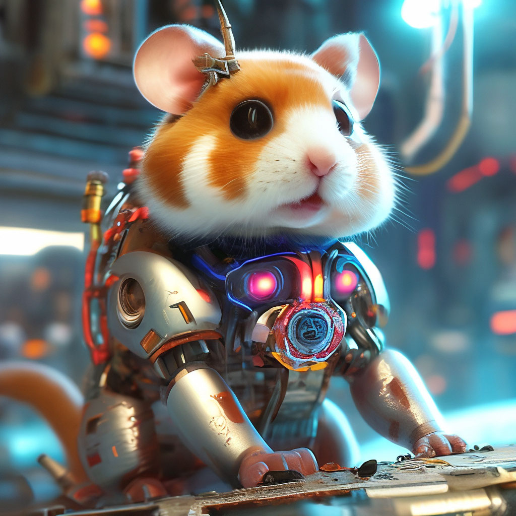 "The cyborg hamster" — image created in Shedevrum