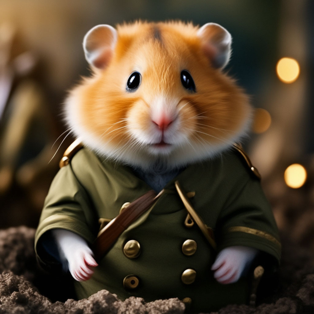 "Hamster on Defender of the Fatherland day" — image created in Shedevrum