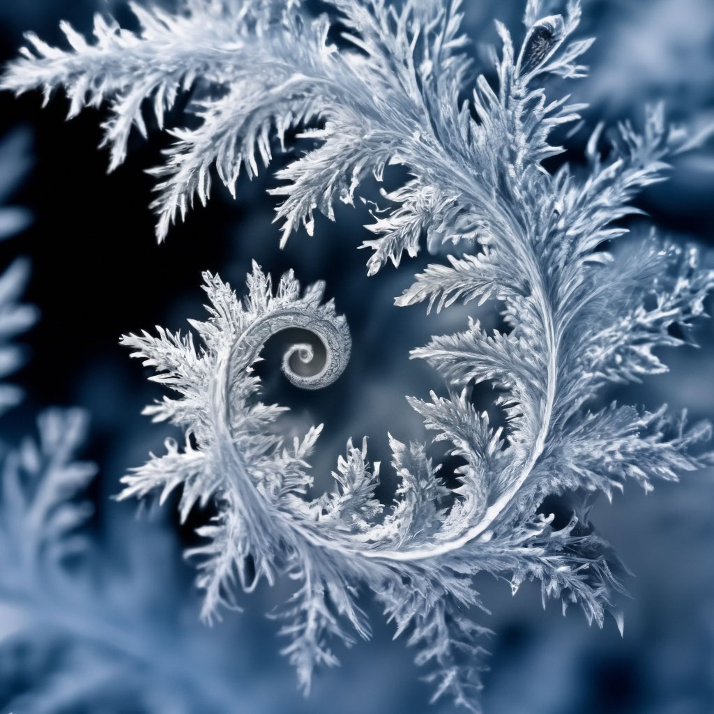 "Frost on the window, snow, delicate tones, northern fractal of ...