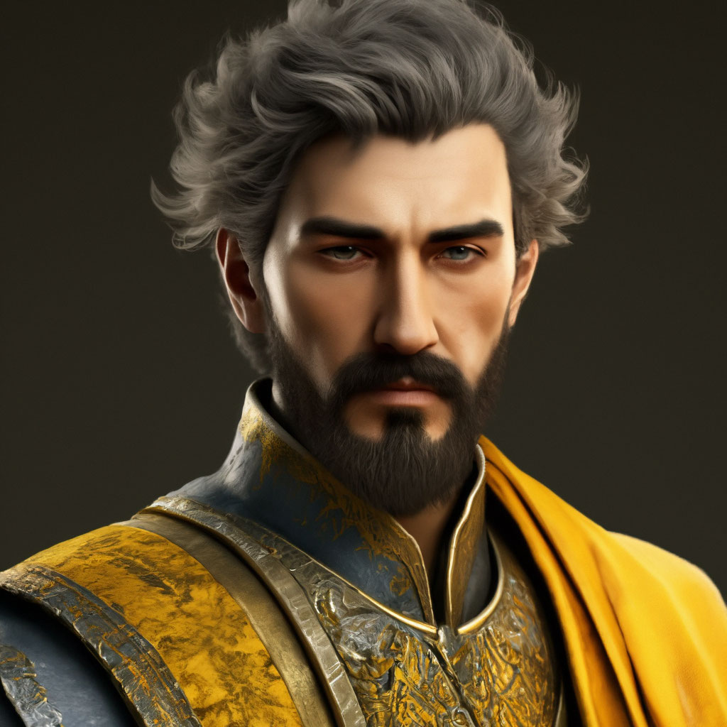 "Portrait Of A Medieval Male Ruler Strategic Video Game , Chinese ...