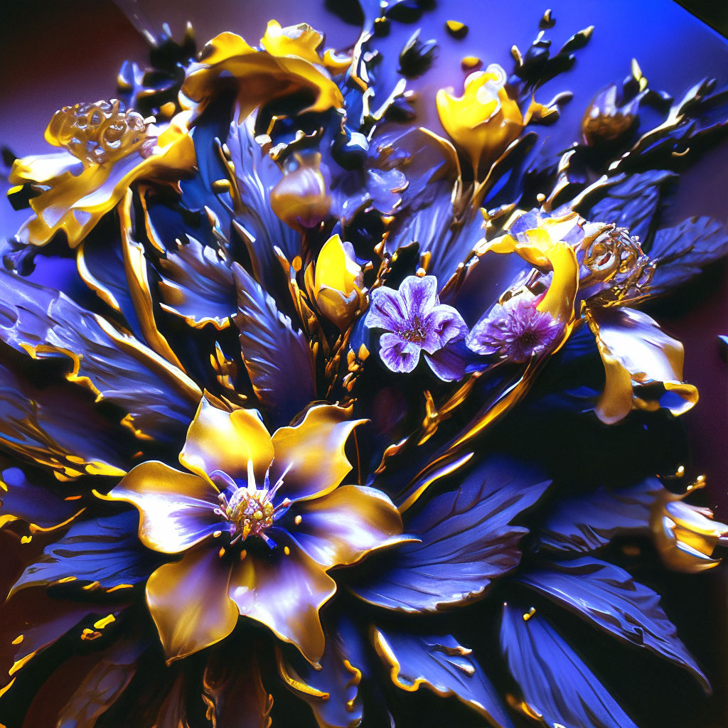 "Creepy flowers,Moonstone, amorphous plasma, flowers climbing along the ...
