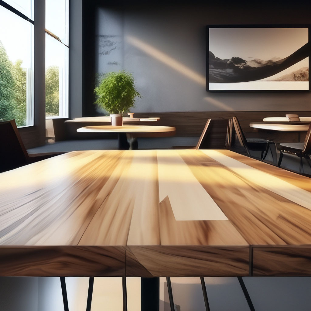 "Professional High Digital Realistic Advertising Photo Wooden Table ...