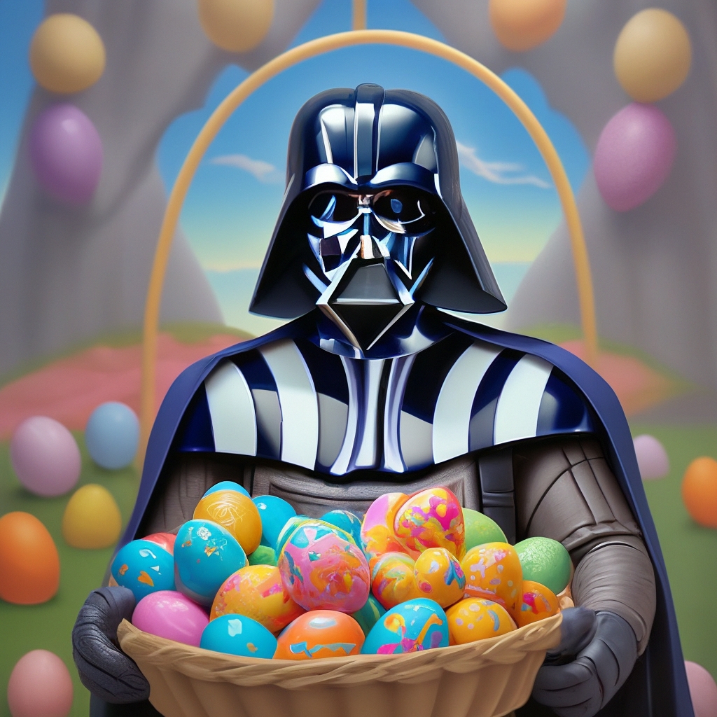 "Easter Darth Vader" — image created in Shedevrum