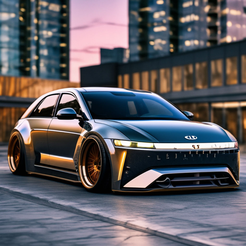 "Coherent, Hyundai Ioniq 5, stanced, body kit, Rotiform wheels ...
