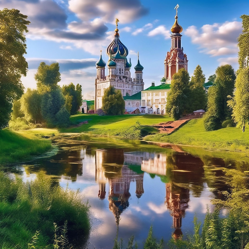 "View of Borisov ponds, realistic, high resolution, high detail ...