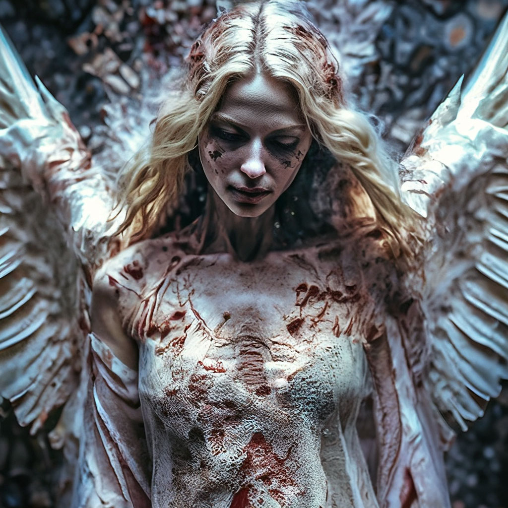 "K creep An angel falls from heaven, crumbles like a mosaic ...