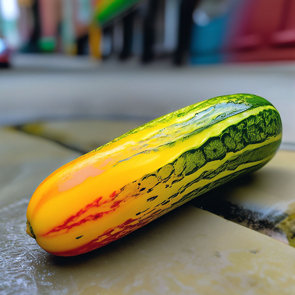 "Loose rainbow cucumber" — image created in Shedevrum