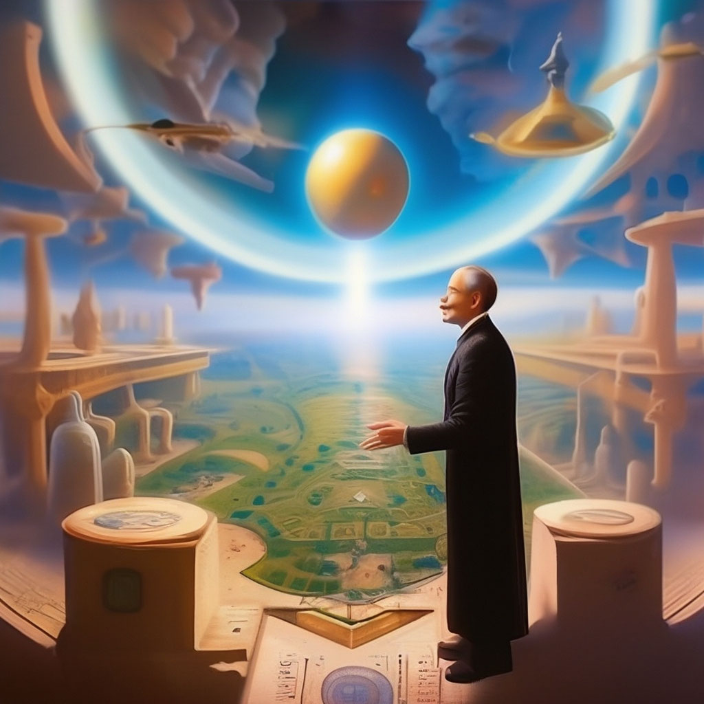 "A visionary.Ironic." — image created in Shedevrum