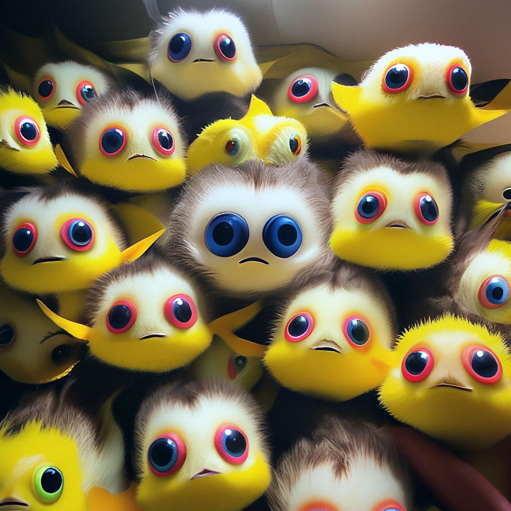 "Hairy chupachu eyes in a bunch of chub" — image created in Shedevrum