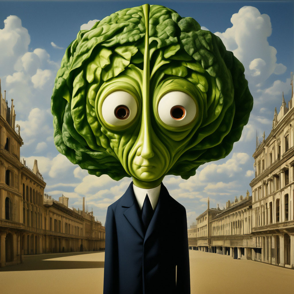 "Surrealism In the style of Dadaism cartoon Rene Magrit ...