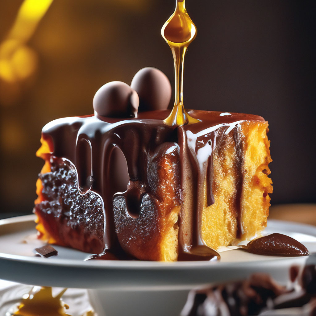 "Honey cake with chocolate, 1024k, high resolution, high detail, 30mm ...