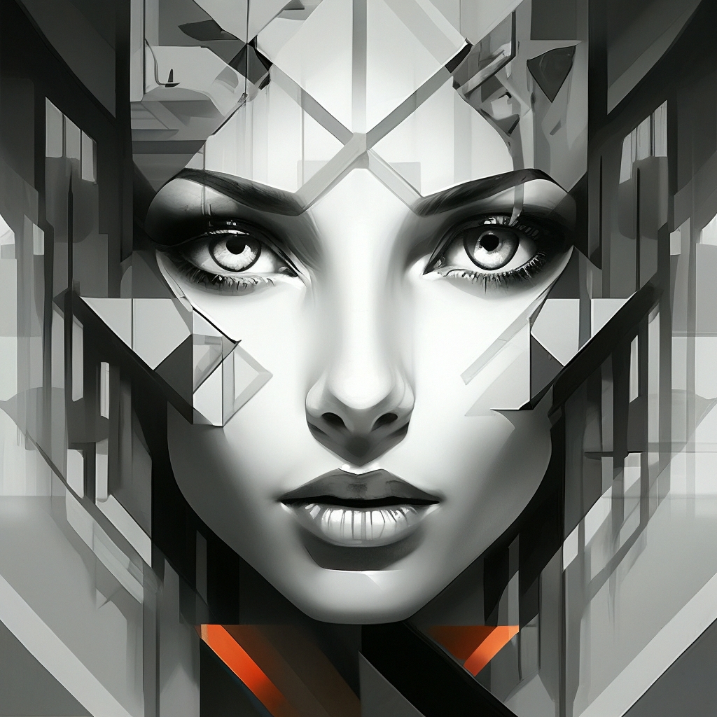 "Drawing, geometry, map, brushwork, art art, digital art, seductive ...