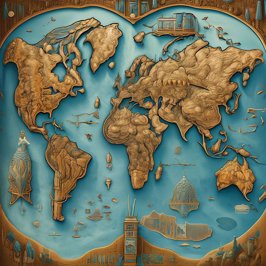 "Map of the unknown-unknown world" — image created in Shedevrum