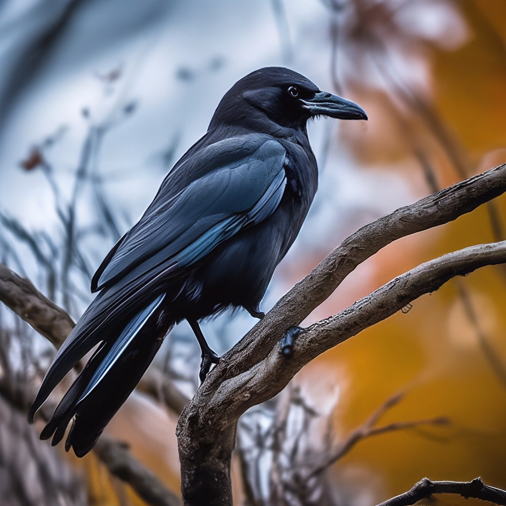 "The tree, the evil crow" — image created in Shedevrum
