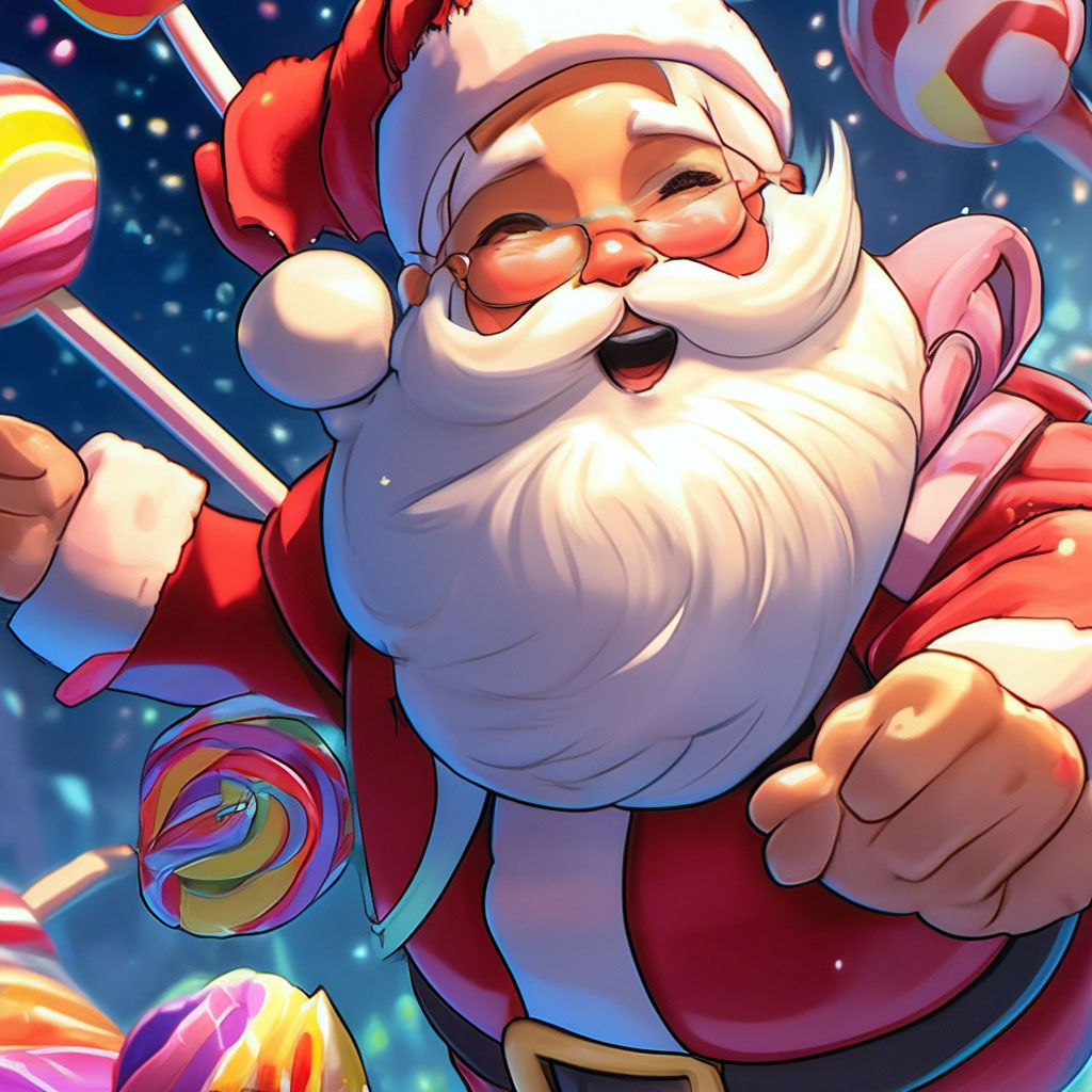 "Candy World😋 Candy Santa Claus is flying to fulfill candy wishes ...