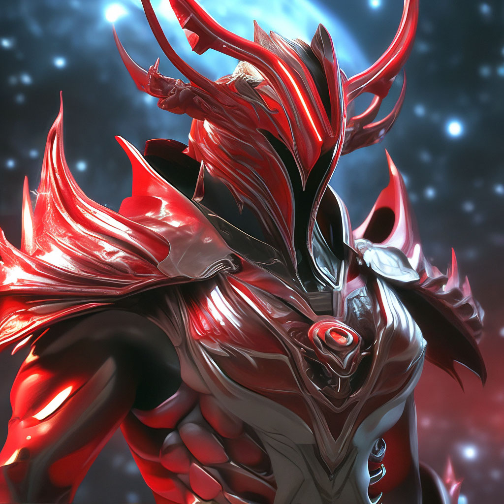 "Fenexo-like demon,human body,with red shades, 32k,3D,galactic ...