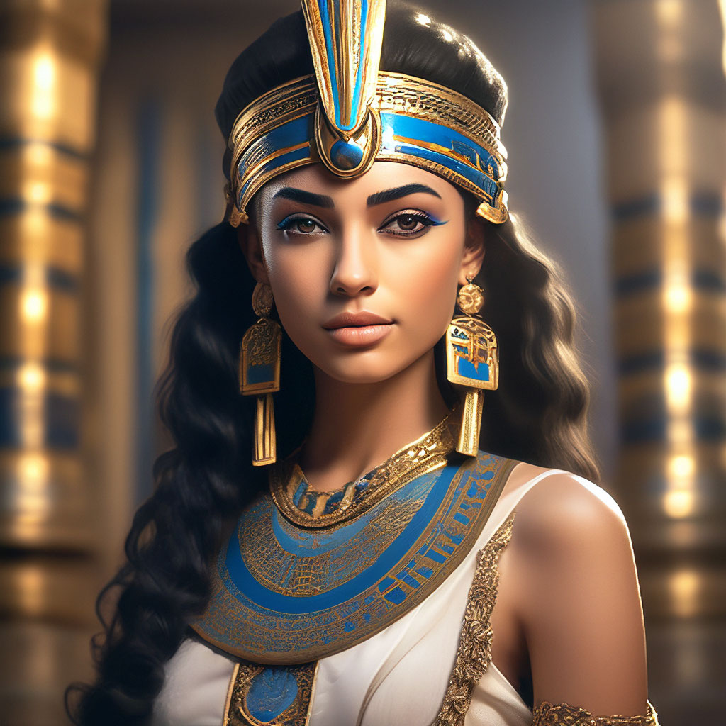 "A young noble beauty from ancient Egypt, beautiful, realistic ...