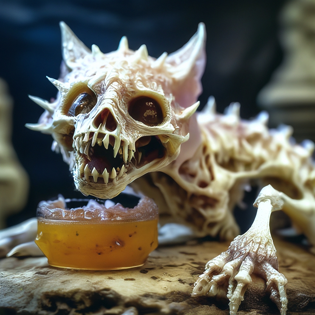 "Sinister+predatory+necro+mucous+jelly+monster+bone grows+claws+kitty ...