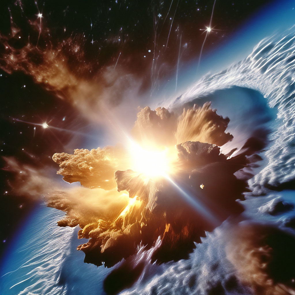 "Supernova explosion of 1987a, photos from the Hubble telescope ...