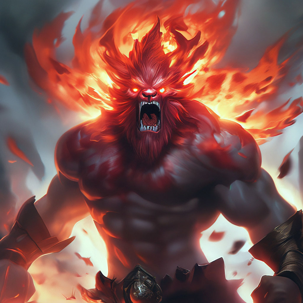 "Elemental of rage" — image created in Shedevrum