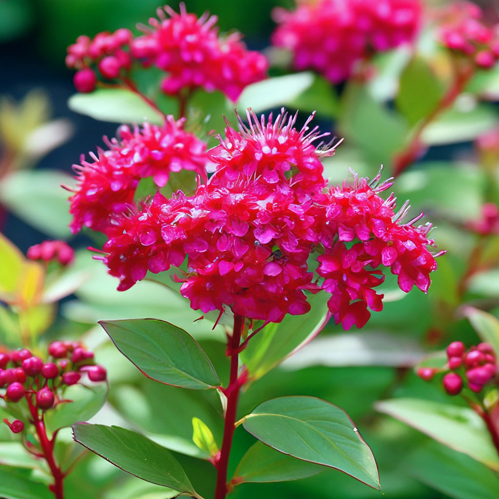 "Japanese Spirea Double Play Red! Continuously blooming spirea. A dwarf ...