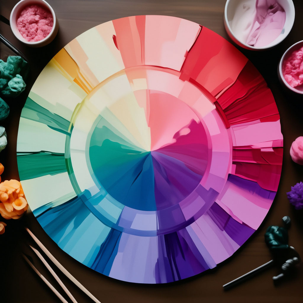 "Colour mixing the table of mixing pastel colors. from pink to blue ...