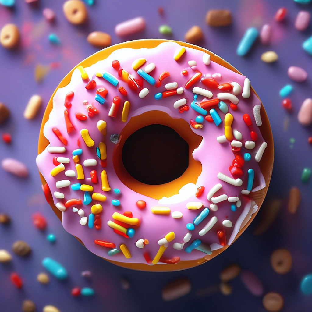 "Delicious doughnut 🍩, realistic, professional photo, high quality 32K ...