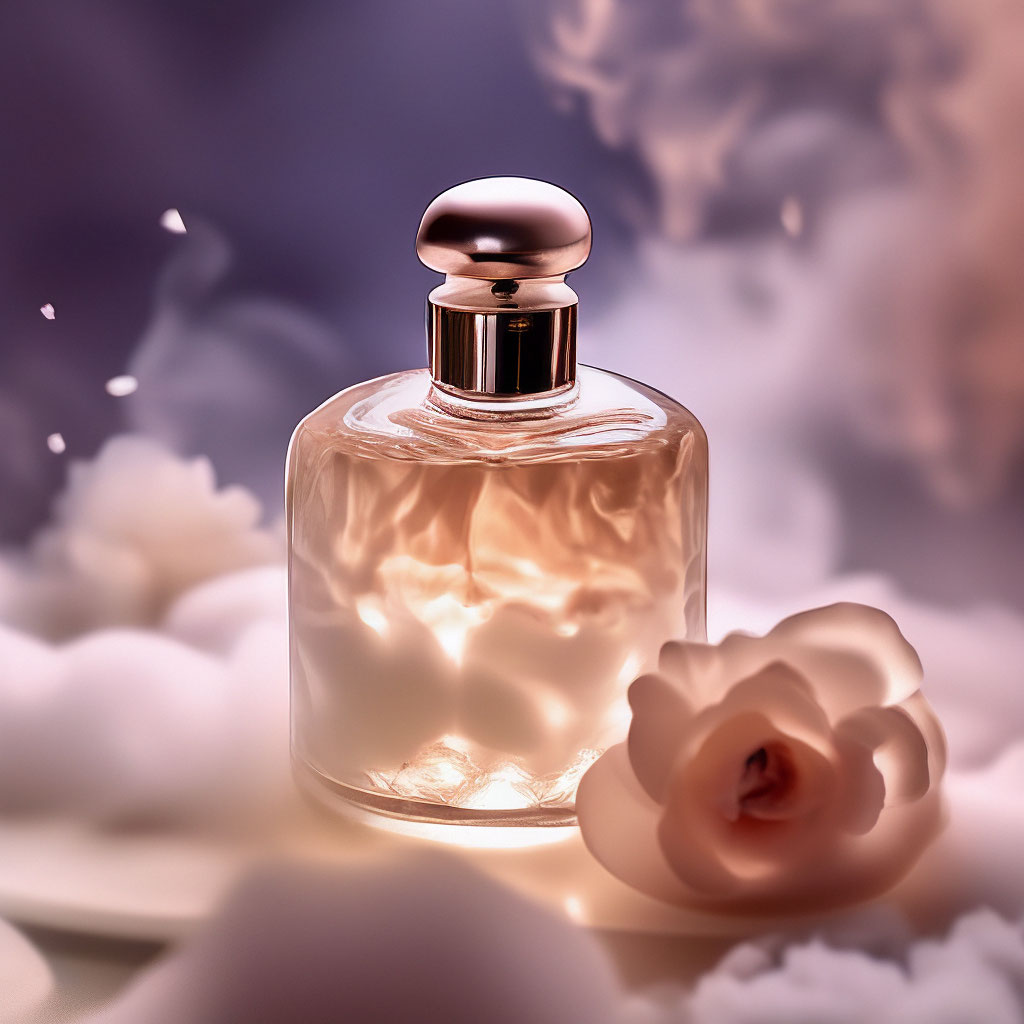 "Watercolour, watercolor, pastel shades, a bottle of milk-colored ...