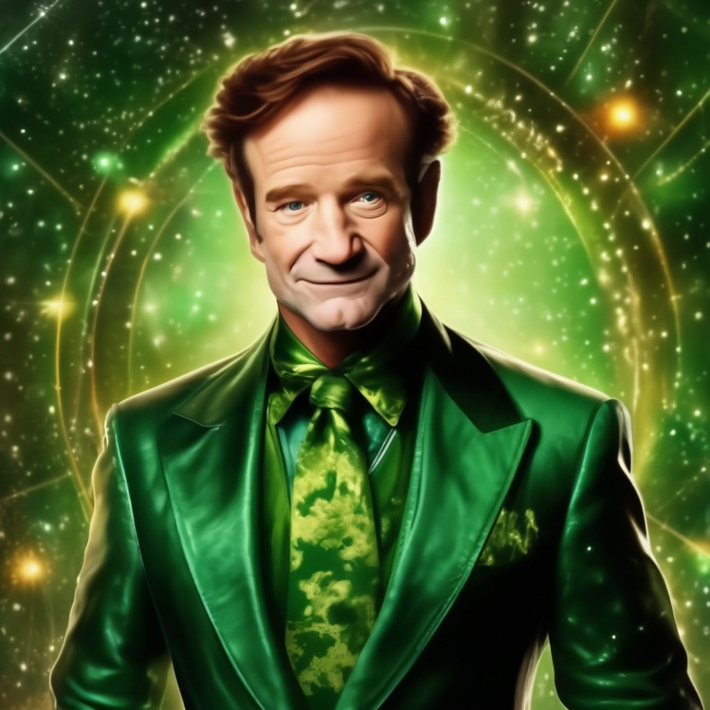 "Robin Williams as the Riddler" — image created in Shedevrum