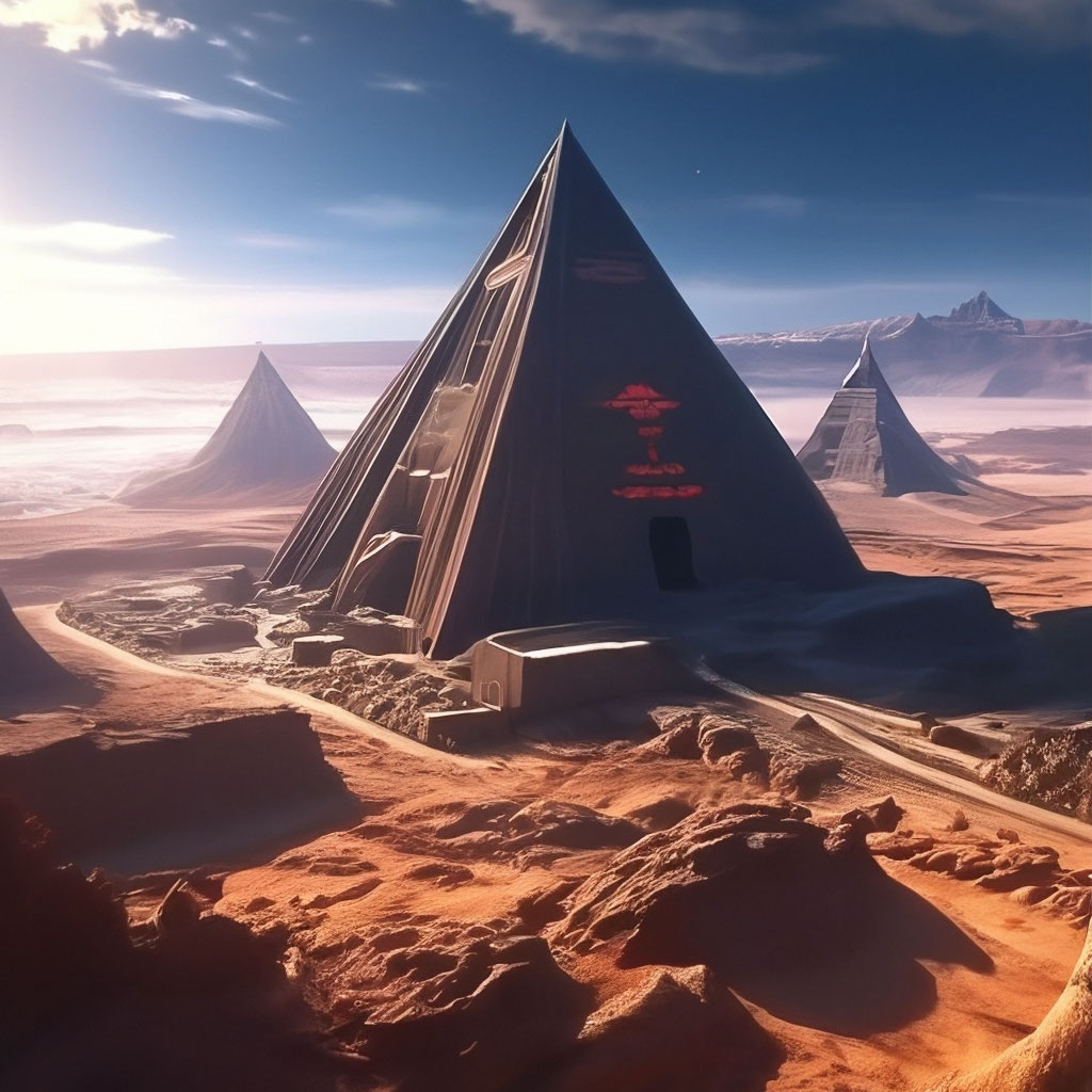 "Landscape of the planet of the Sith Koriban, ancient Sith statues ...