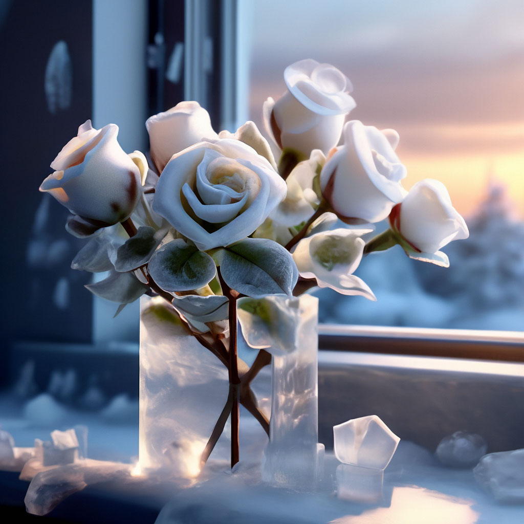 "I want to warm them up so much, but white roses are in front of ...