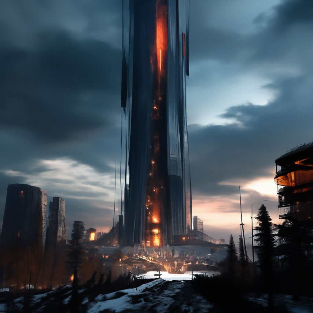 "Half Life 2 Combine Citadel" — image created in Shedevrum