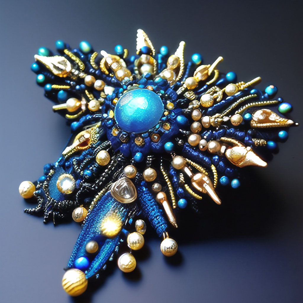 "Brooch comet, space, stars. completely made of small beads. Beaded ...