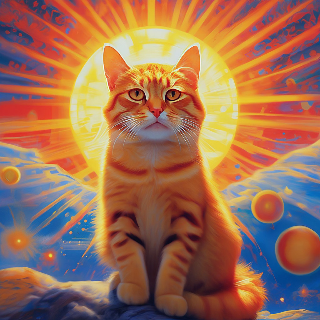 "The sun cat" — image created in Shedevrum