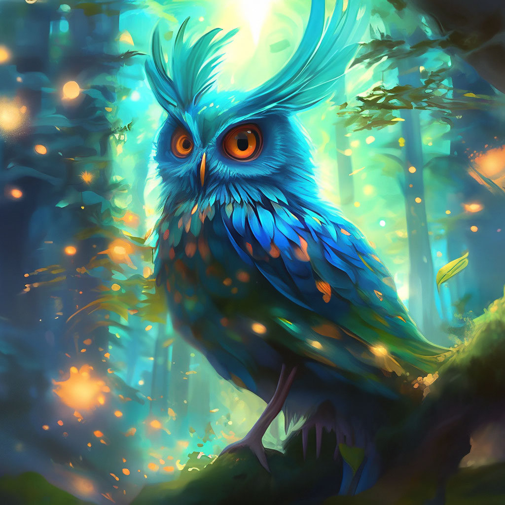 "The miracle bird of the magic forest" — image created in Shedevrum