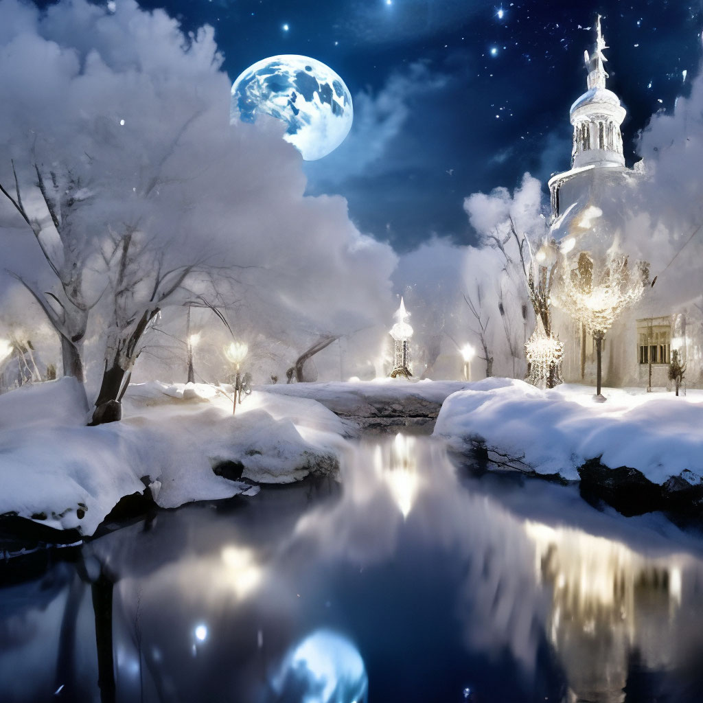 "Winter landscape in light silver tones, delicate white velvety clouds ...