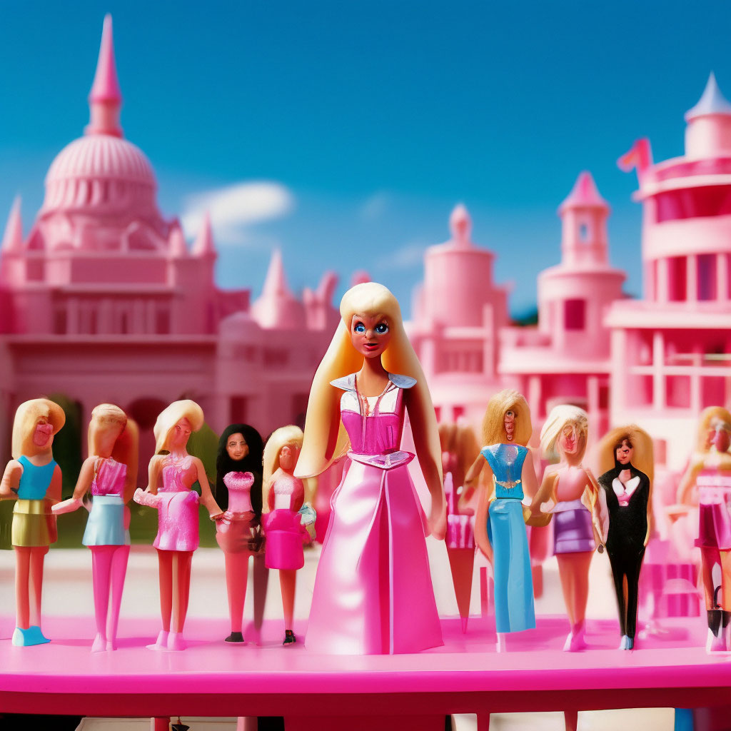 "A world for barbie" — image created in Shedevrum