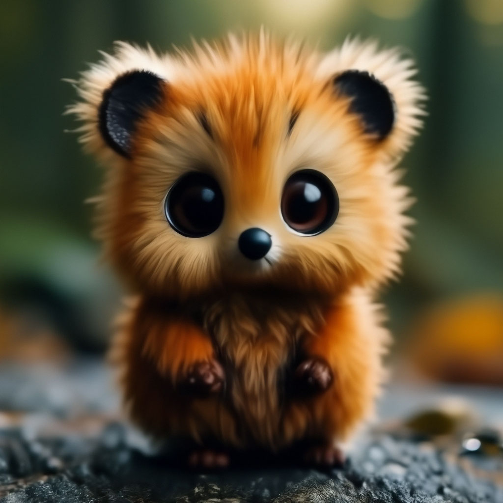 "Shedebryamzyk is a cute little fluffy animal" — image created in Shedevrum