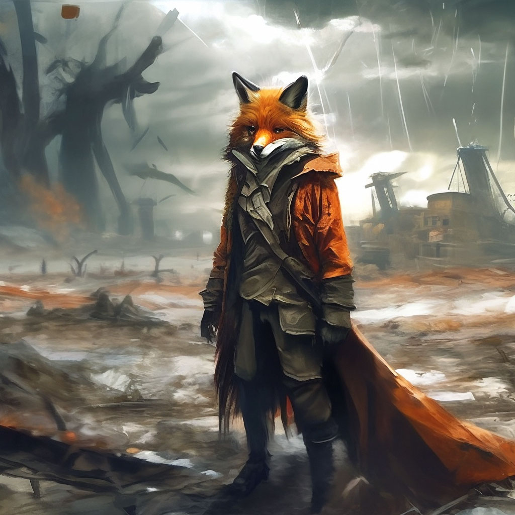 "The sly fox" — image created in Shedevrum