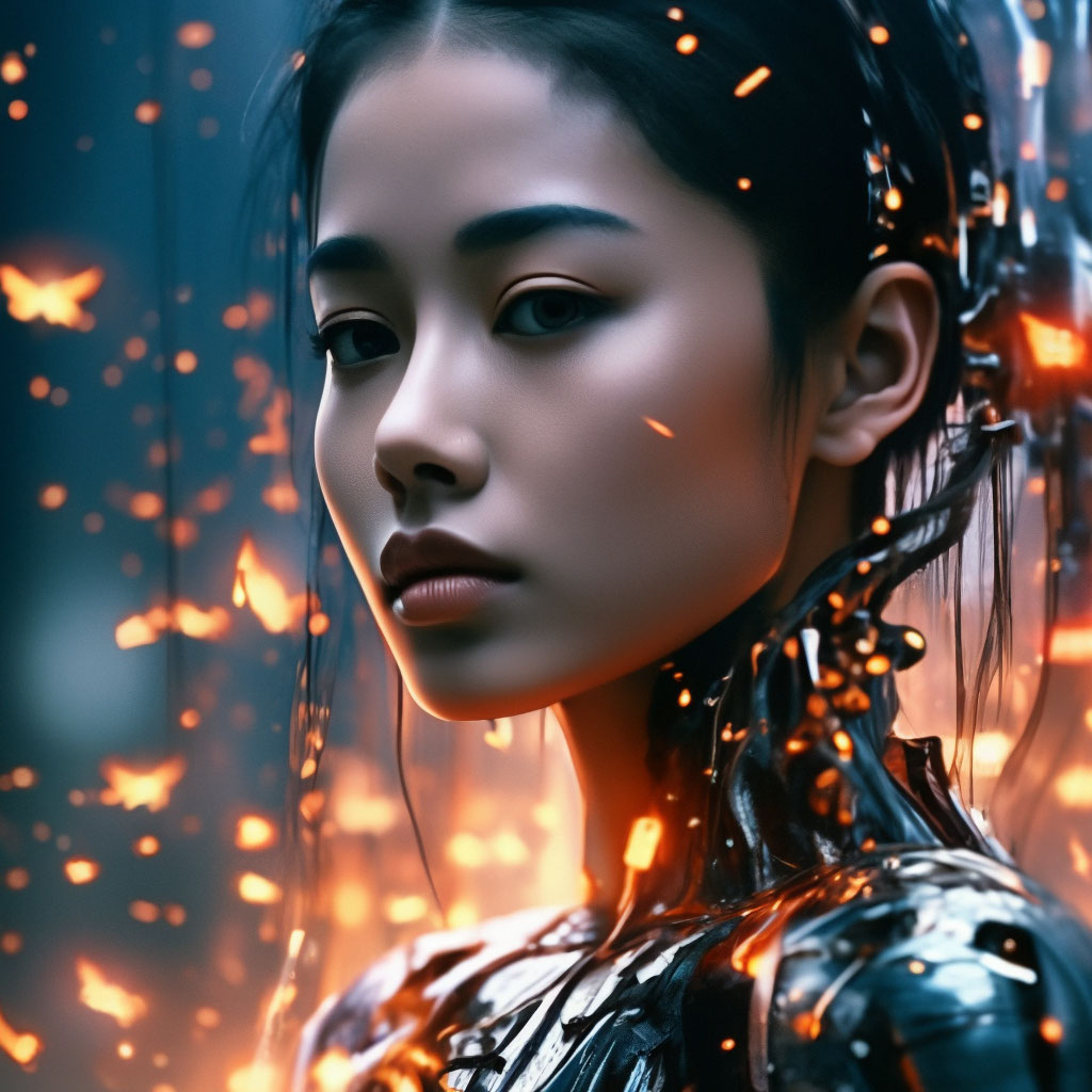 "Butterflies in the stomach subtly cosmos fireflies red cloud, cyborg ...