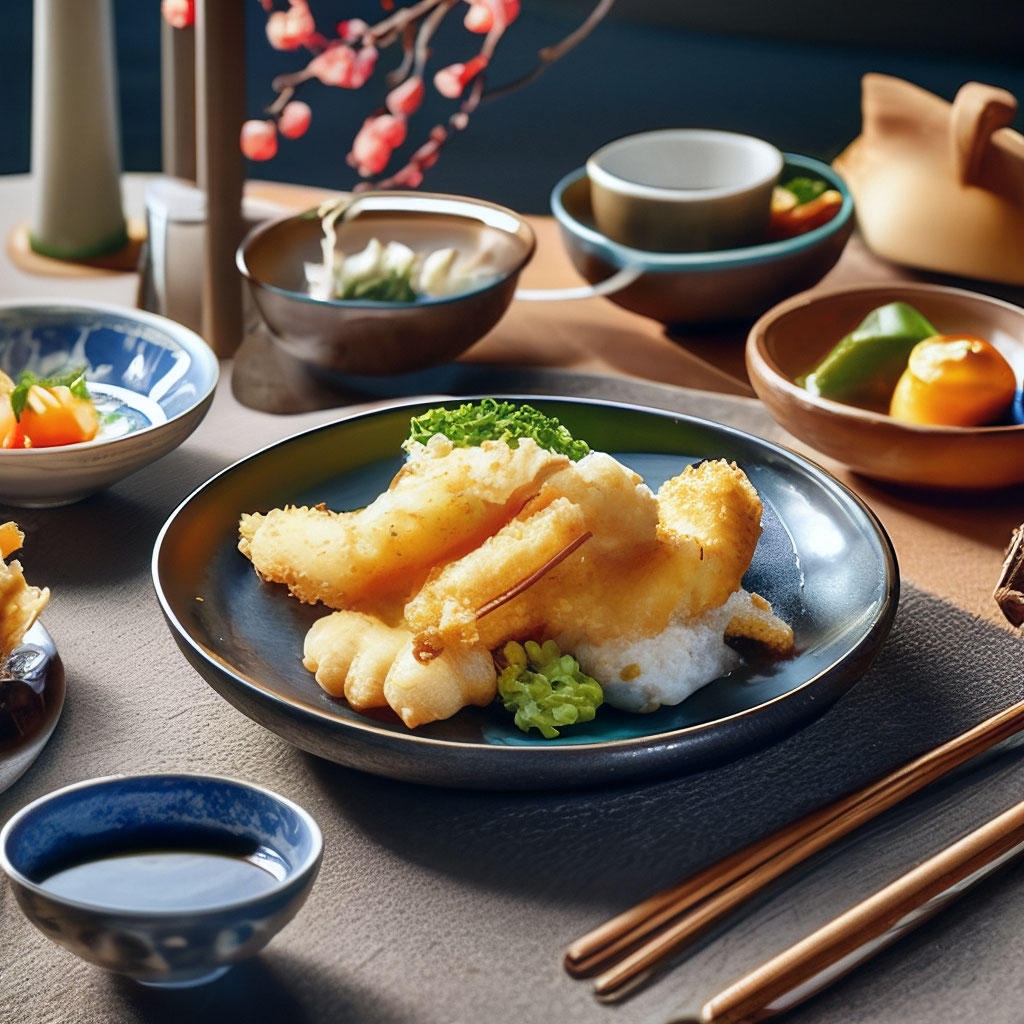 "The holiday is on January 7th. Tempura day. Photo Japanese dish of ...