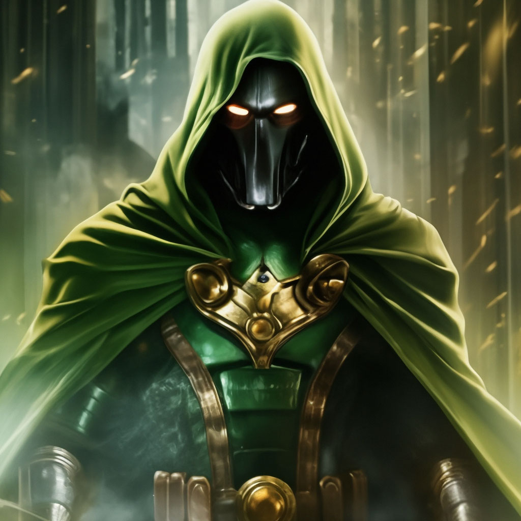 "Doctor Victor von Doom with mask Marvel" — image created in Shedevrum