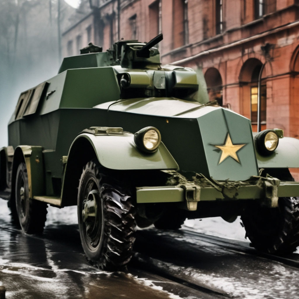 "An experienced Soviet three-axle armored car of the 40s" — image ...