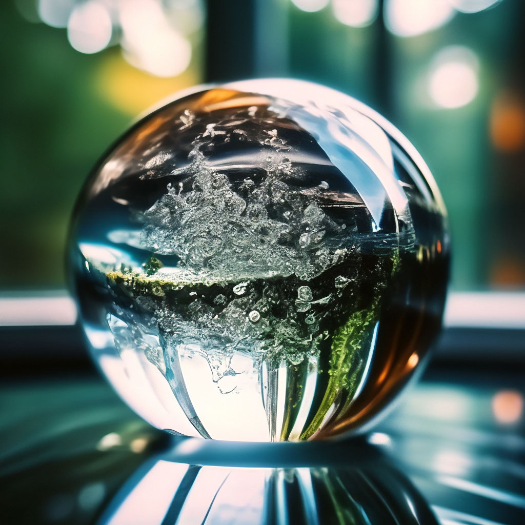 "Glass world, a planet in glass" — image created in Shedevrum