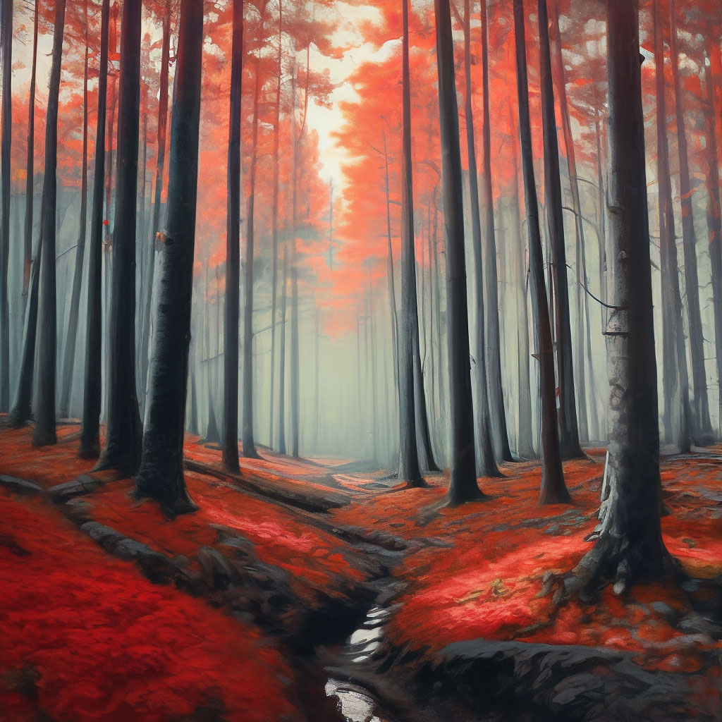 "Forest, Naturalism, realism" — image created in Shedevrum