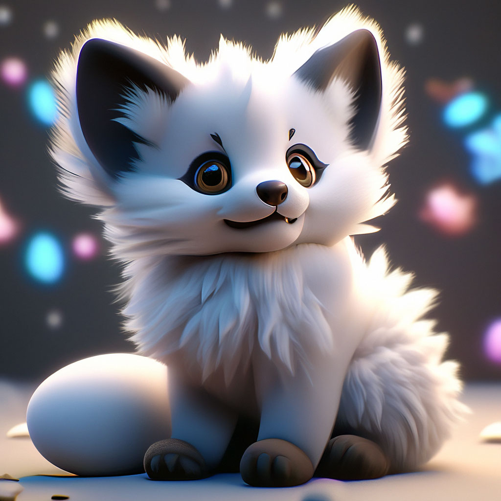 "Fluffy sable realistic fabulous cute" — image created in Shedevrum