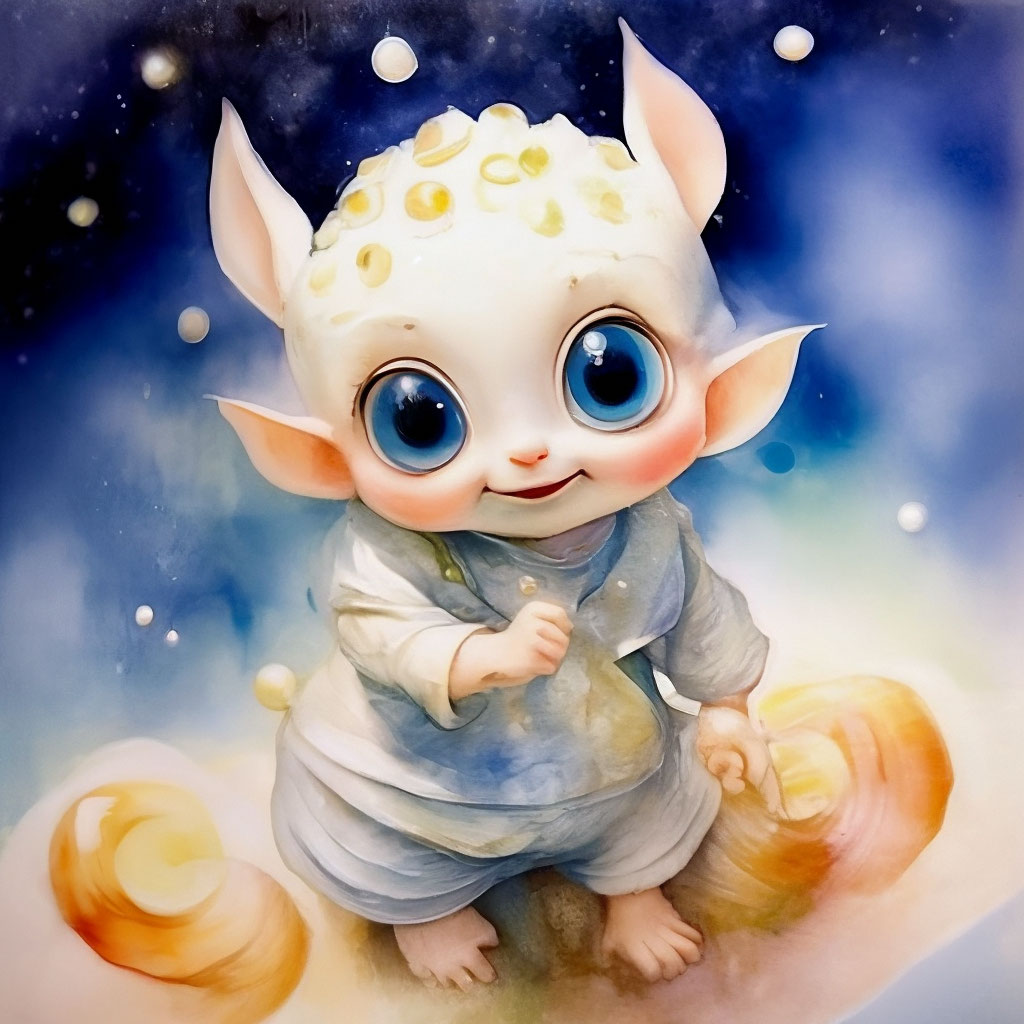"The most beautiful, cute golem with large mother-of-pearl eyes in ...