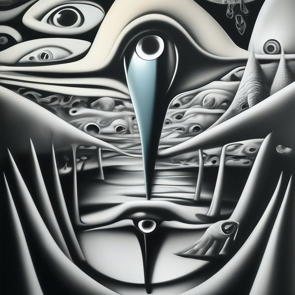 "🖼️ Oil on canvas by Salvador Dali, elongated thin face, long lashes ...